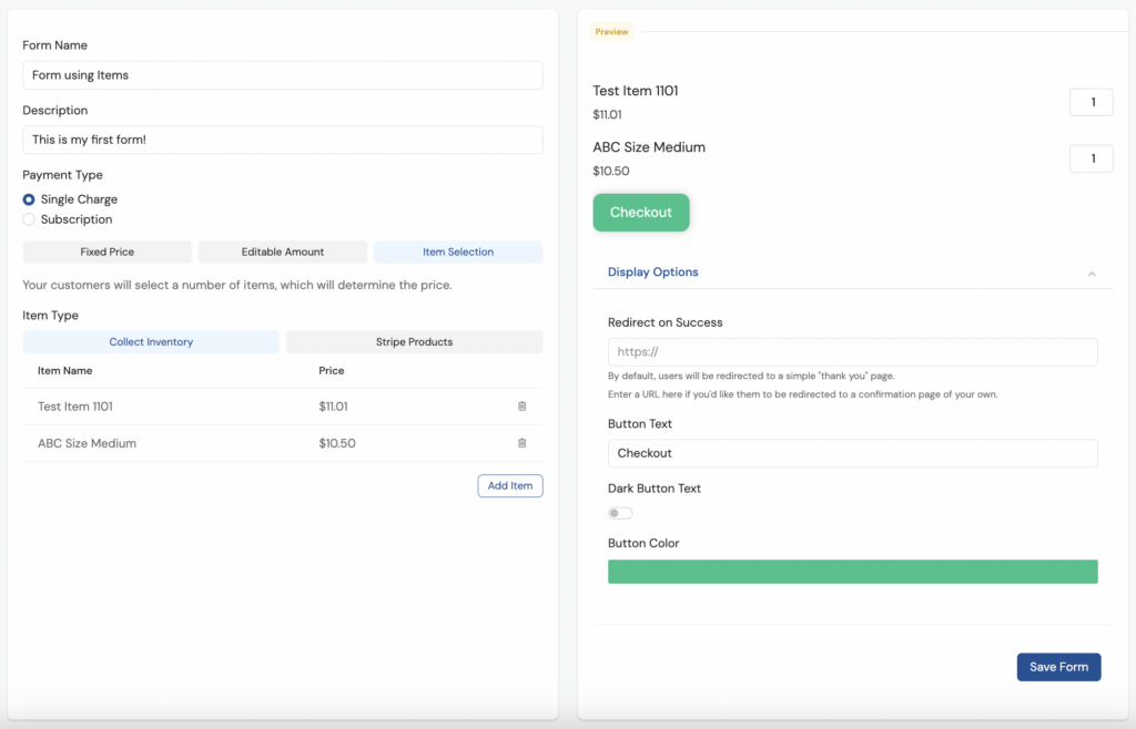 Collect for Stripe | Instant payment forms. Zero code.