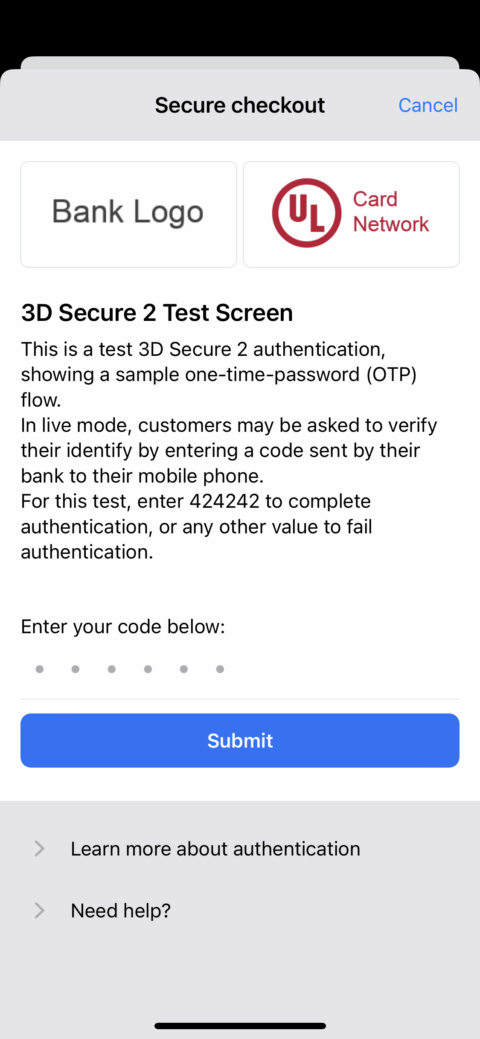 3D Secure Payments | Collect for Stripe